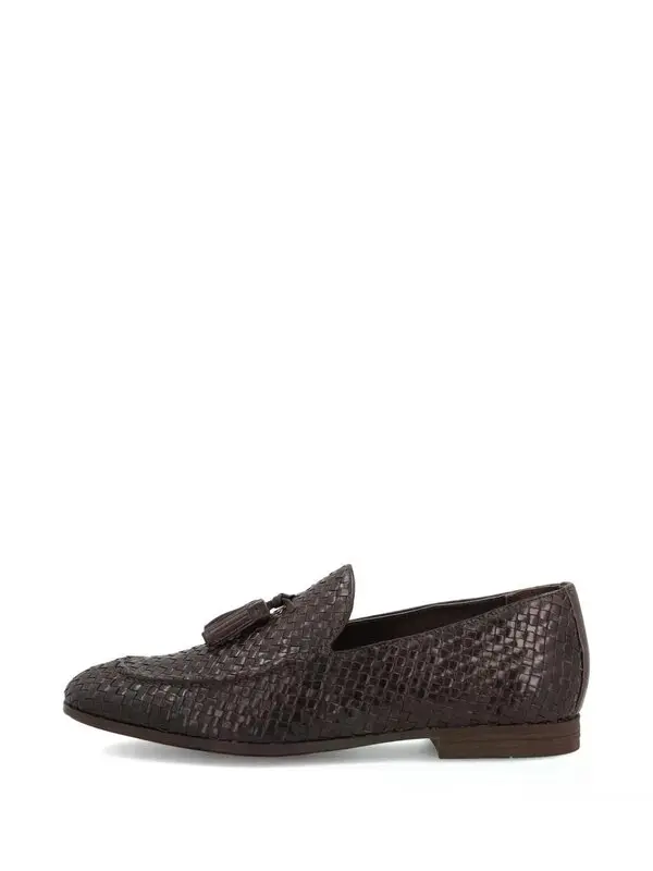 FRAU Woven Loafers With Tassel - Brown
