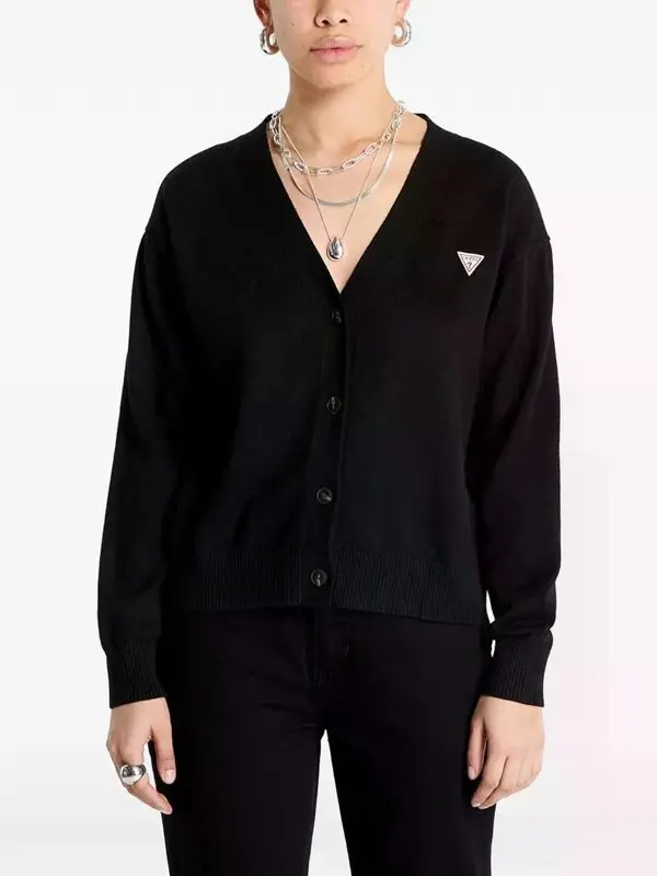 Guess Logo-patch V-neck Cardigan