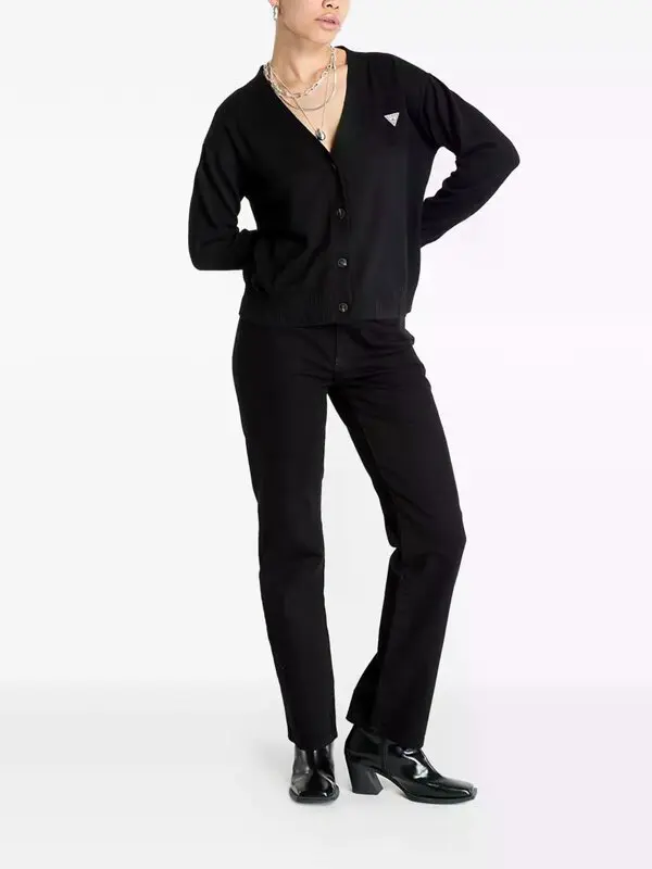 Guess Logo-patch V-neck Cardigan