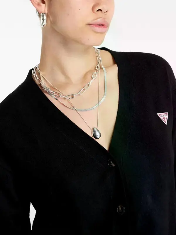 Guess Logo-patch V-neck Cardigan