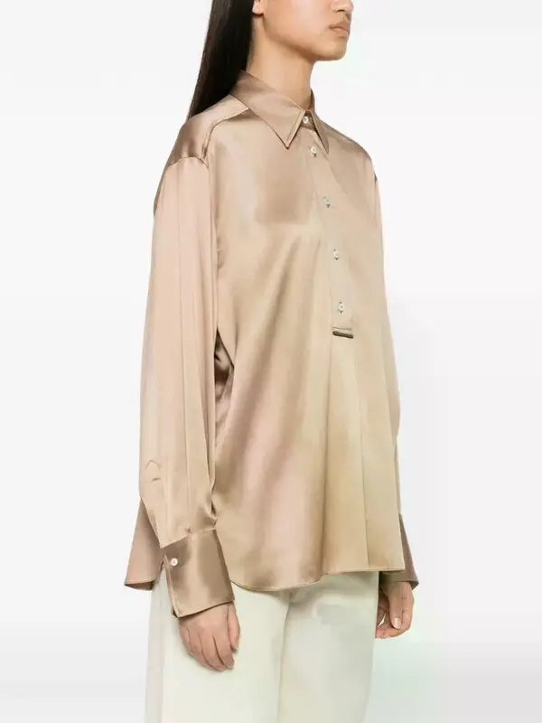 Brunello Cucinelli Long-sleeve Silk-blend Blouse