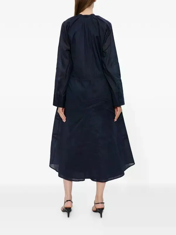 JIL SANDER Crew-neck Midi Dress - Blue