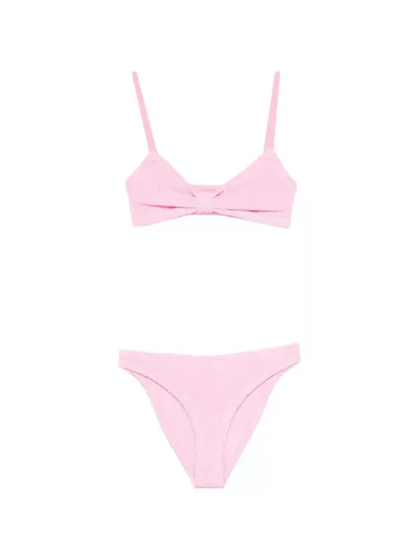 Hunza G Crinkle Bow Bikini - Pink