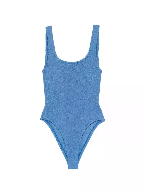 Hunza G Crinkle-effect One-piece Swimsuit - Blue