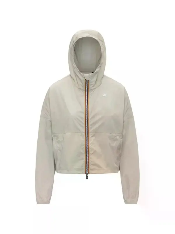 K-WAY Zip-up Cropped Jacket - Neutrals