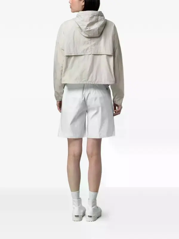 K-WAY Zip-up Cropped Jacket - Neutrals