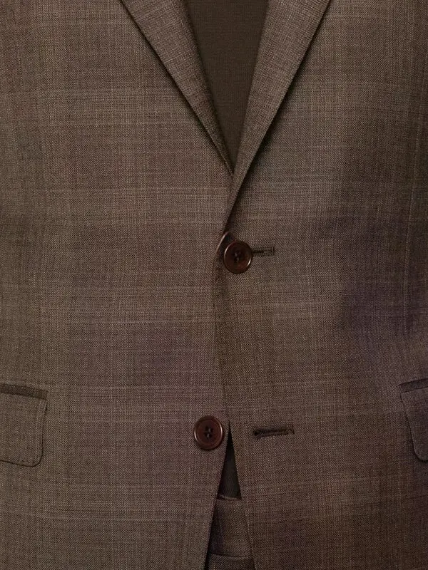 Canali Checked Suit - Brown