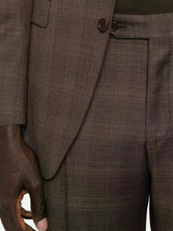 Canali Checked Suit - Brown