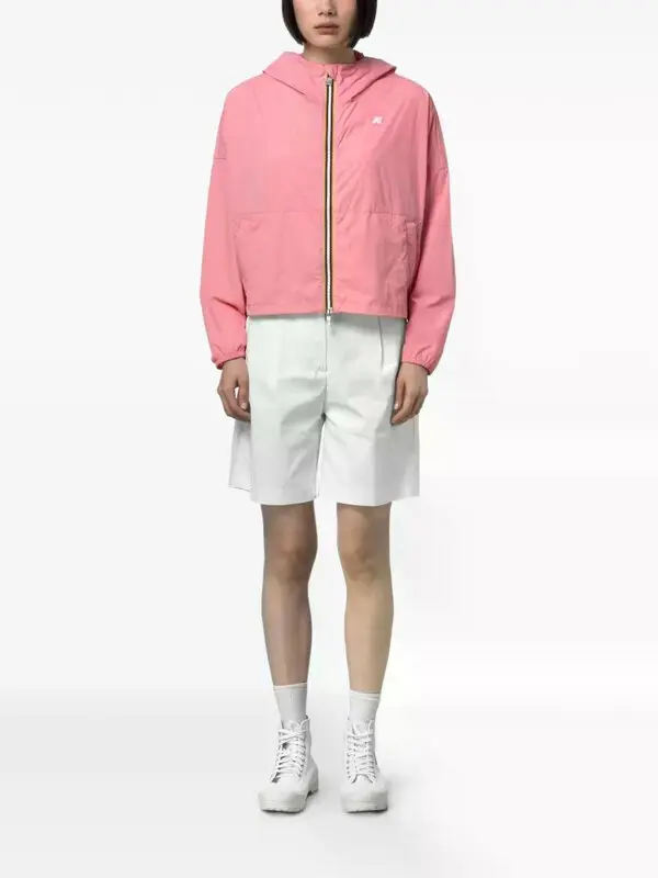 K-WAY Zip-up Cropped Jacket - Pink