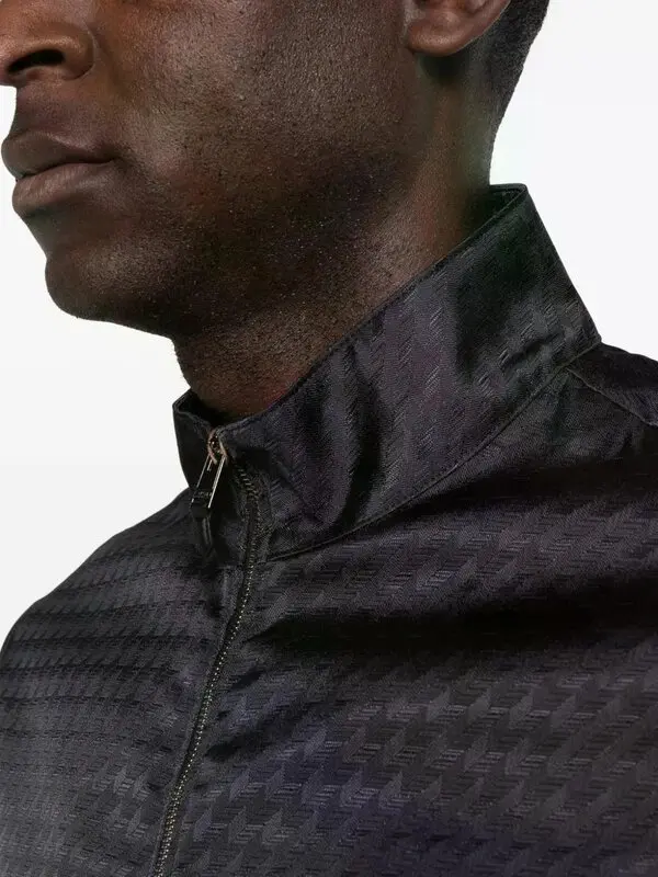Canali Long-sleeved Zip Jacket - Blue