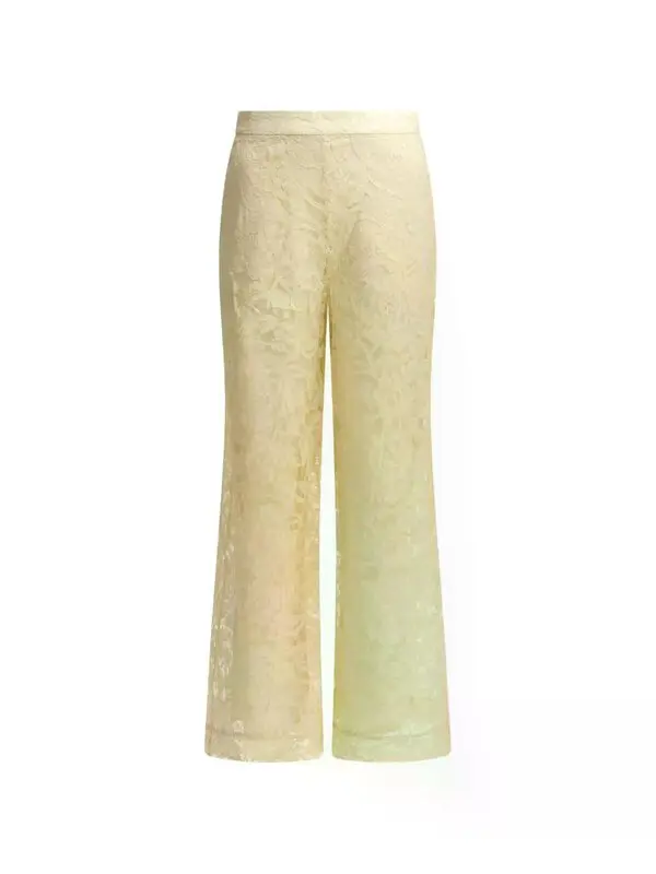 Zimmermann Floral-lace Trousers - Neutrals