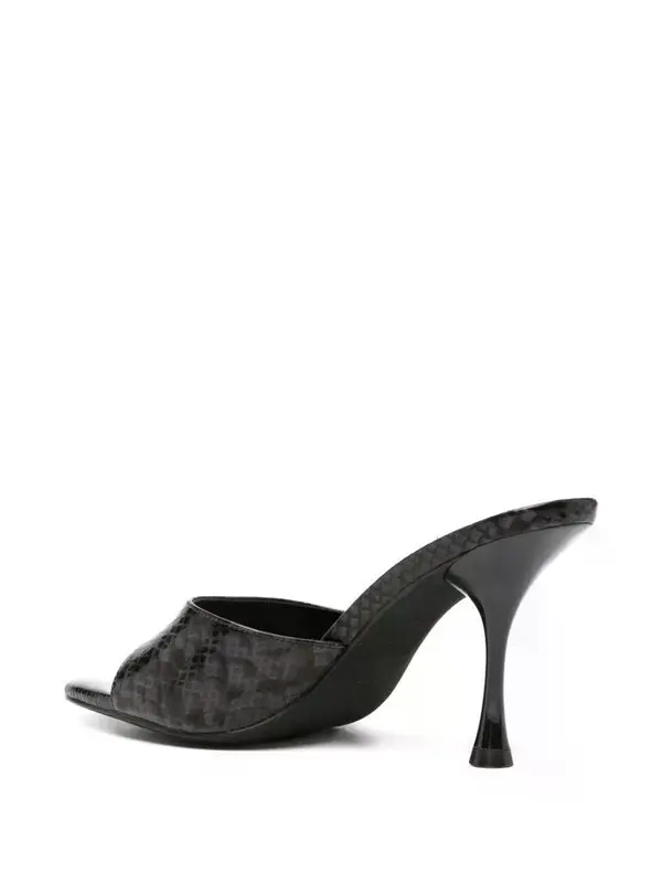 Jeffrey Campbell Agent Snakeskin-effect Sandals - Black