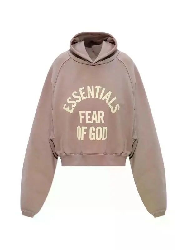 Fear Of God Logo-print Hoodie - Neutrals