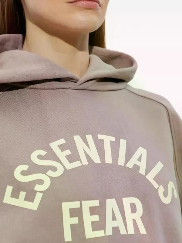 Fear Of God Logo-print Hoodie - Neutrals