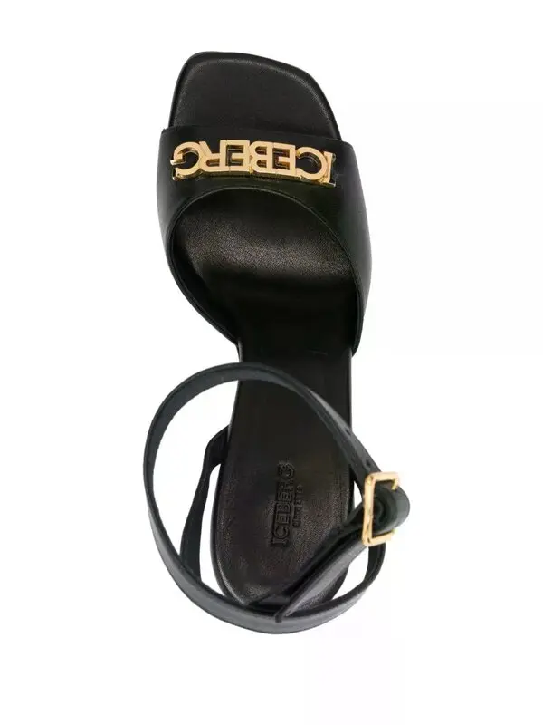Iceberg Logo-lettering Leather 105mm Sandals