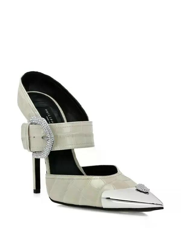 Philipp Plein Crocodile-embossed Heeled Pumps