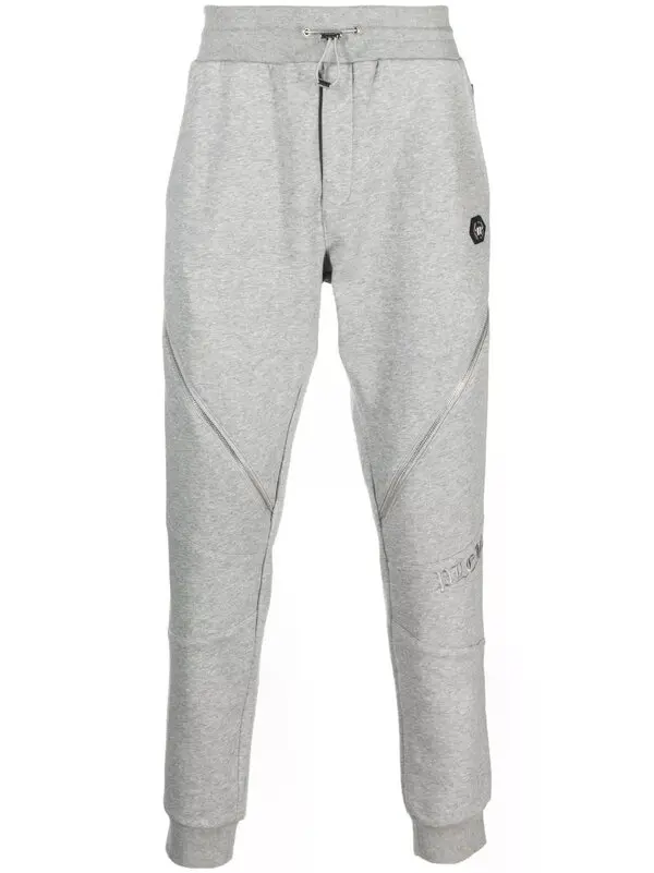 Philipp Plein Constructed Decorative-zip Cotton Track Pants