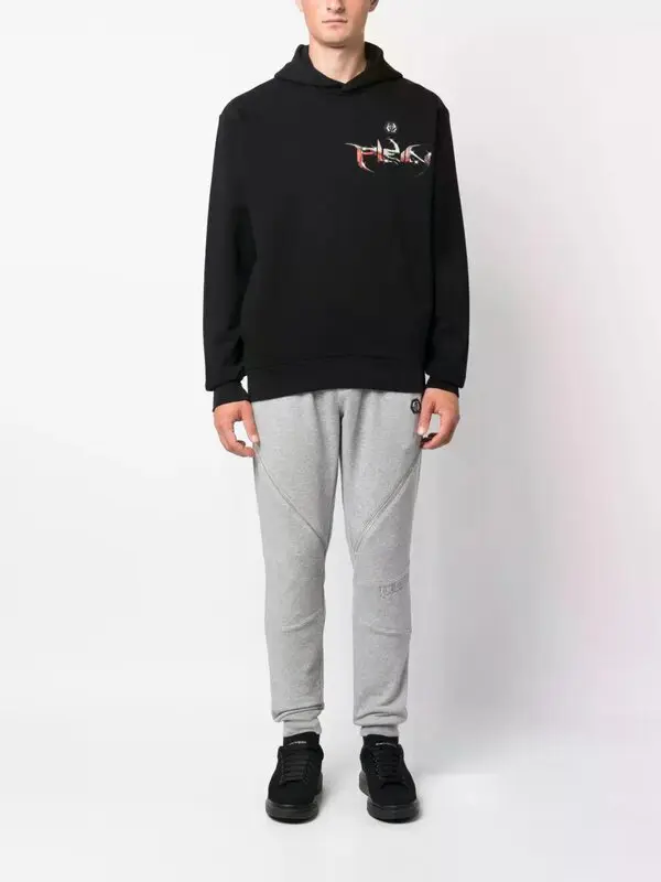 Philipp Plein Constructed Decorative-zip Cotton Track Pants