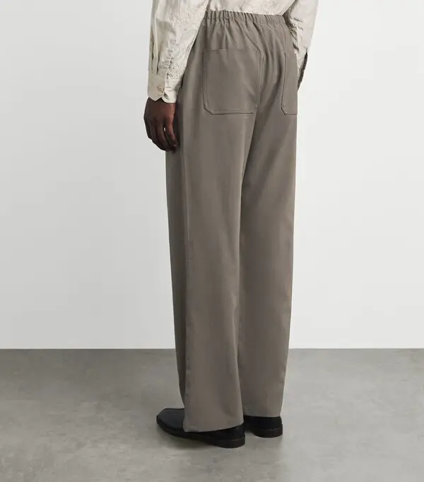 FRAME Wool Easy Wide-leg Trousers