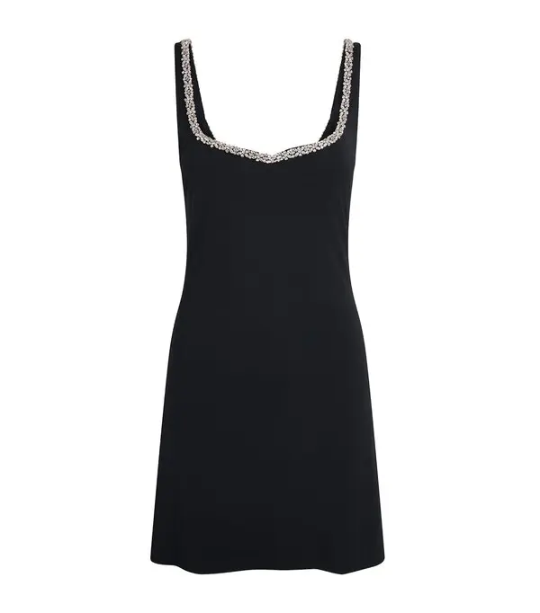 Alice + Olivia Crystal-embellished Eve Mini Dress - Black