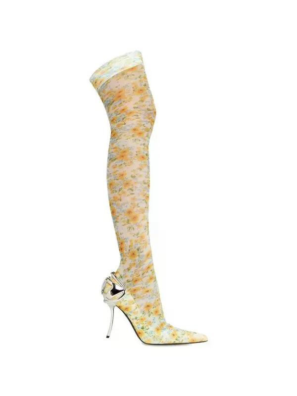 DIESEL® D-ten&half Floral-pattern Sock Boots