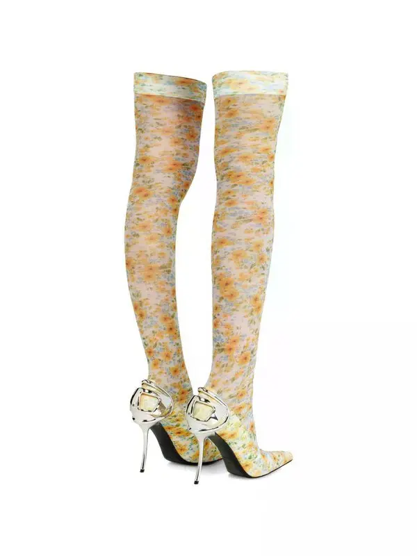 DIESEL® D-ten&half Floral-pattern Sock Boots