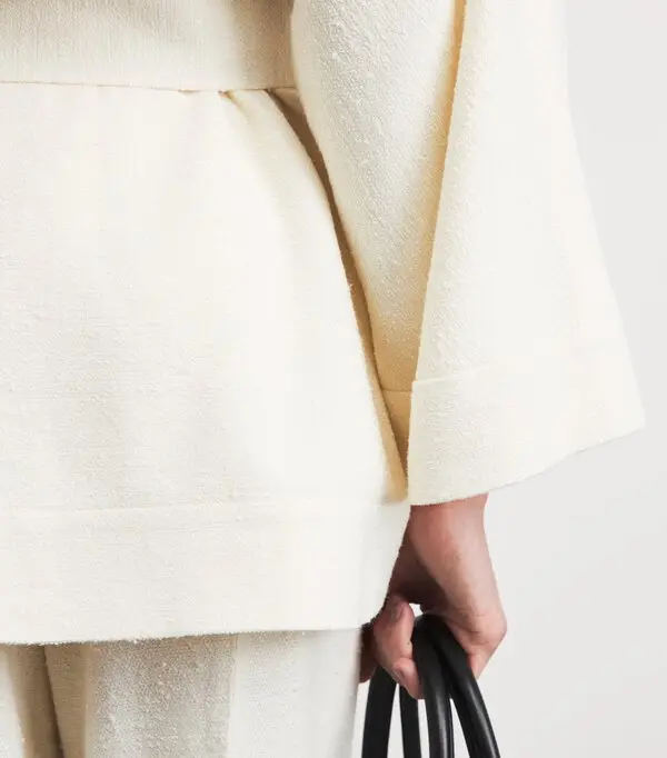 NOMADISSEM Wool-silk-linen-blend Belted Jacket