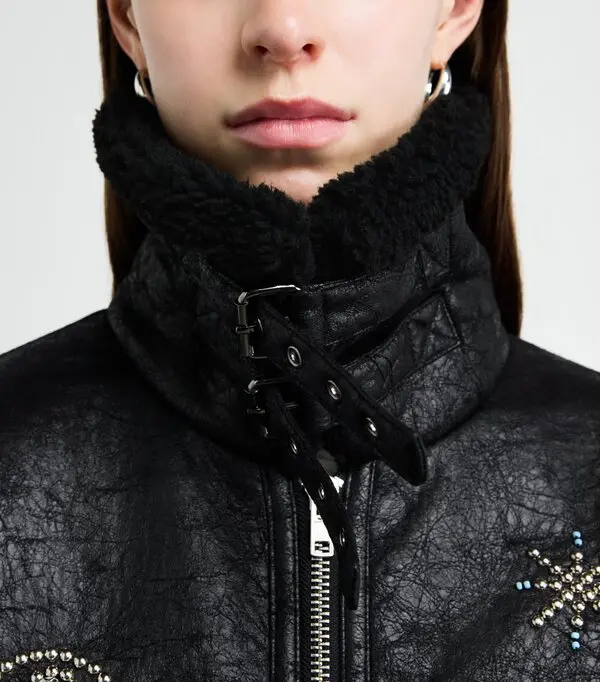 MOTHER Beaded Strappy Brrly Jacket
