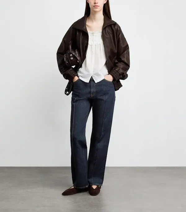 Ulla Johnson Agatha Pintuck Straight Jeans