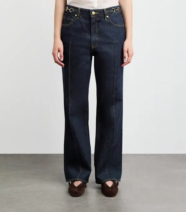 Ulla Johnson Agatha Pintuck Straight Jeans