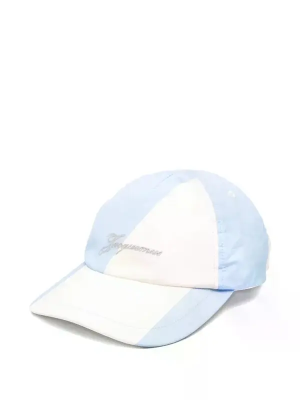 Jacquemus La Casquette Baluchon Stripe Print Baseball Cap - Blue