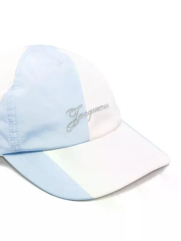 Jacquemus La Casquette Baluchon Stripe Print Baseball Cap - Blue