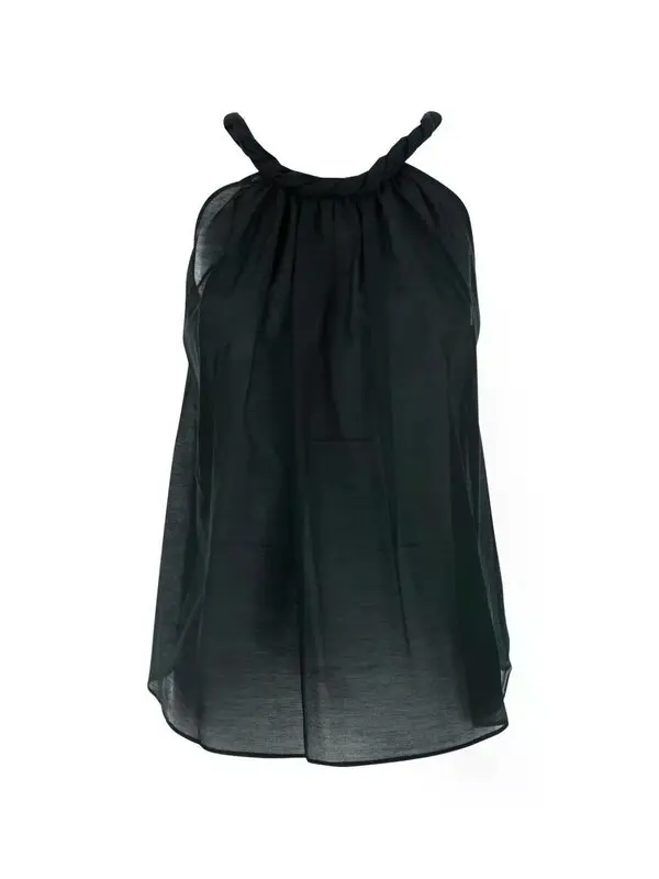 SEMICOUTURE Braided-neck Gathered Top