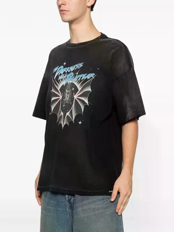 KAMIYA Graphic-print Faded-effect T-shirt