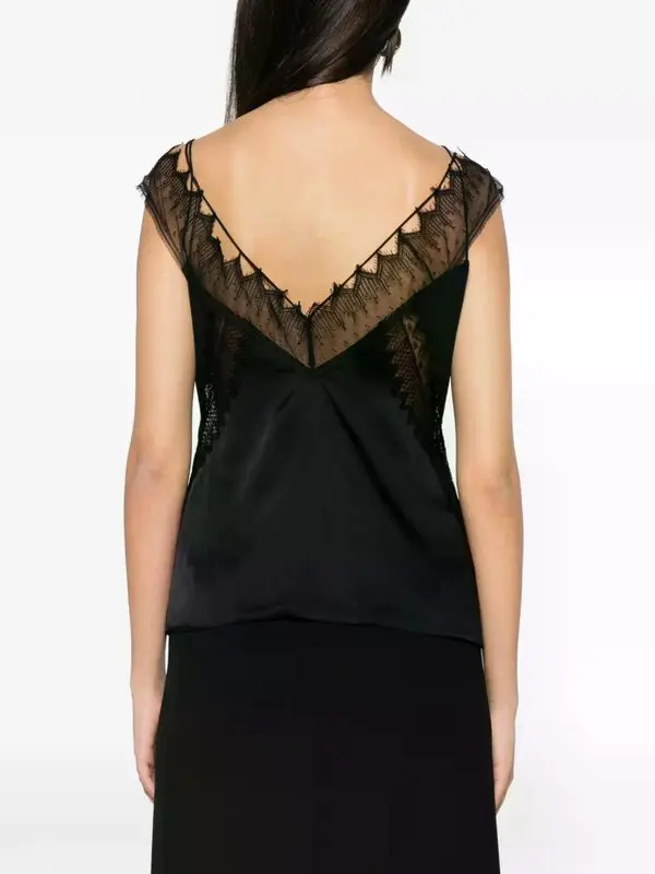 TOM FORD Lace-trim Satin Top
