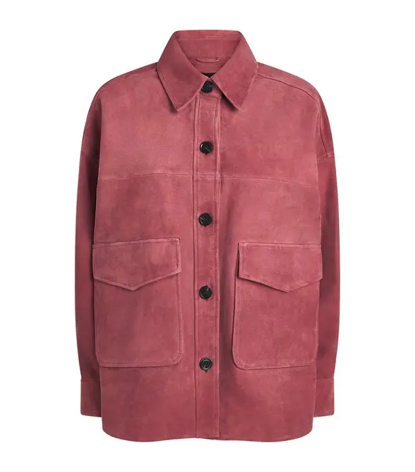 ARMA Lamb Suede Kaylee Shacket - Pink