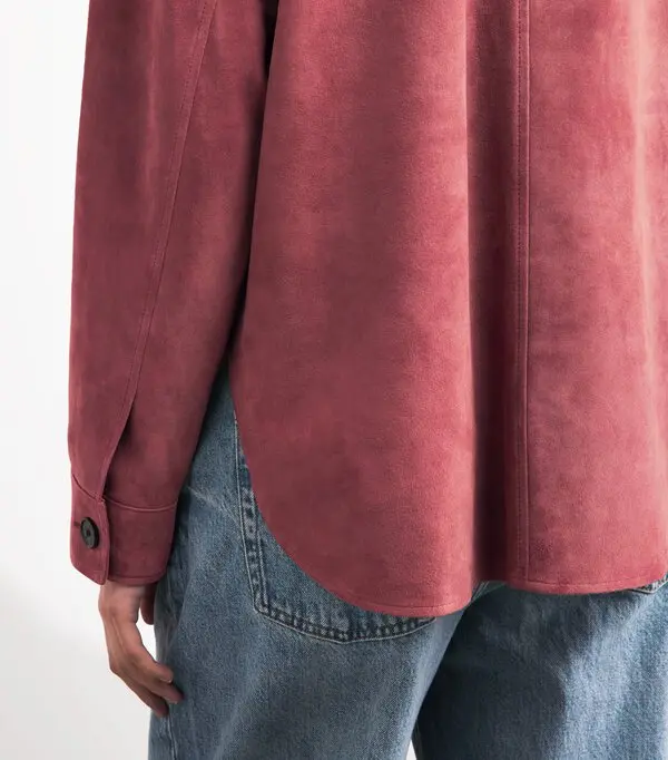 ARMA Lamb Suede Kaylee Shacket - Pink