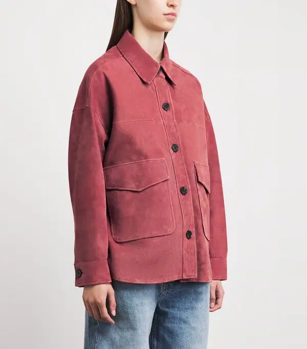 ARMA Lamb Suede Kaylee Shacket - Pink