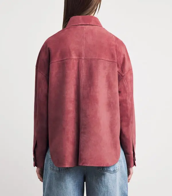 ARMA Lamb Suede Kaylee Shacket - Pink
