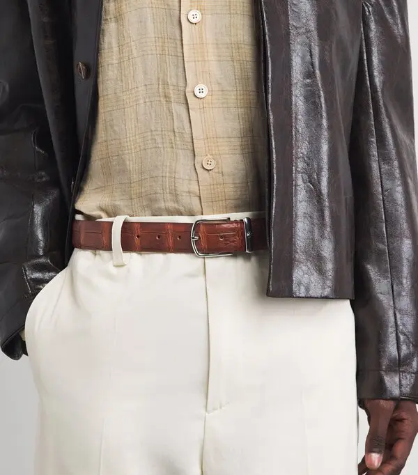 Jacob Cohen Crocodile Leather Belt