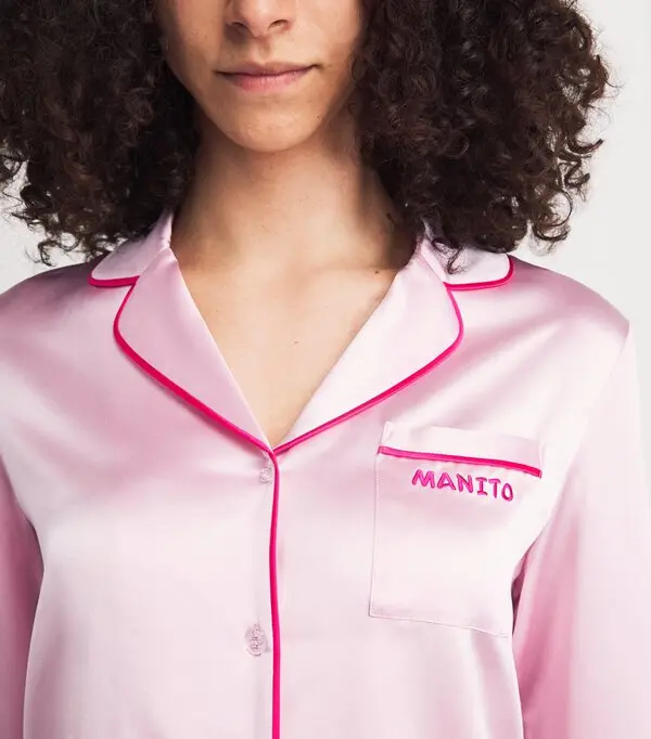 MANITO Mulberry Silk Macaron Pyjamas - Pink