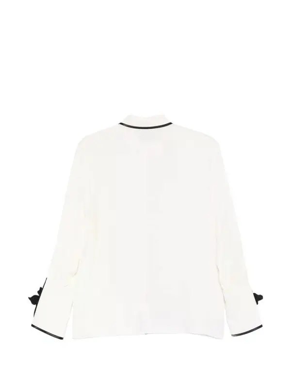 SIMONA CORSELLINI Floral-appliqué Blouse