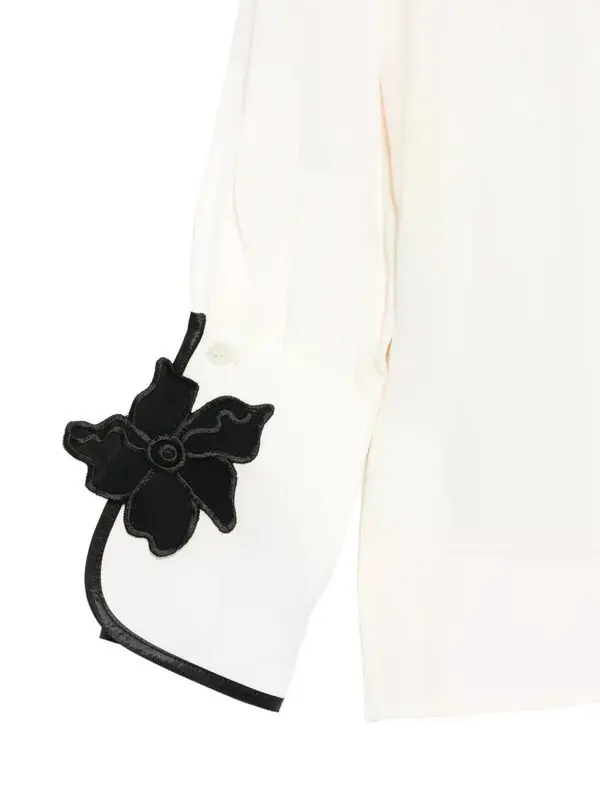 SIMONA CORSELLINI Floral-appliqué Blouse