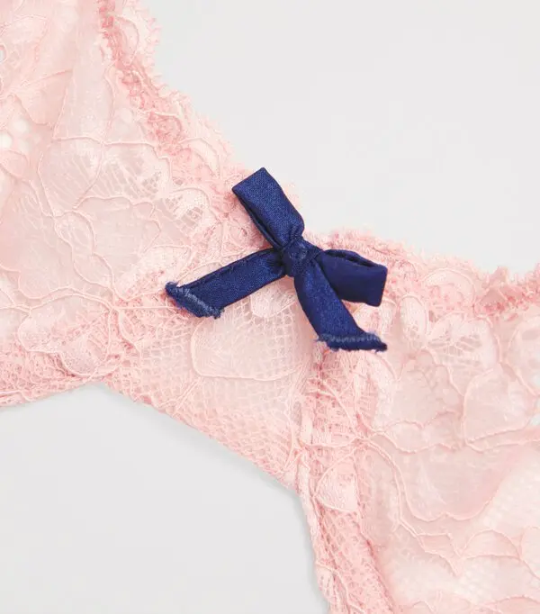 FLEUR DU MAL Lace Bianca Balconette Underwired Bra - Pink