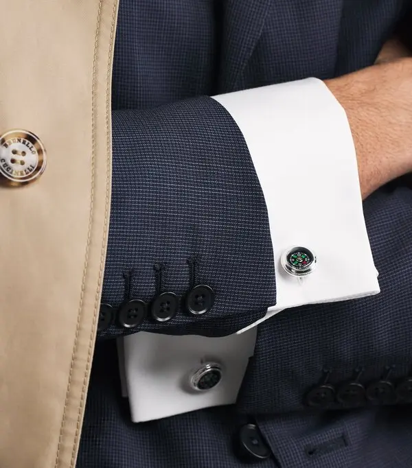 Tateossian Palladium-plated Compass Cufflinks