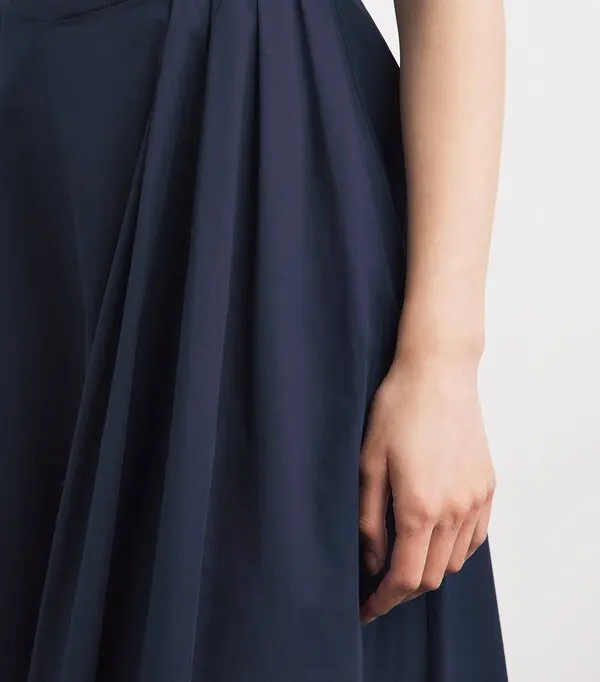 Maje Embroidered Cotton-blend Midi Dress