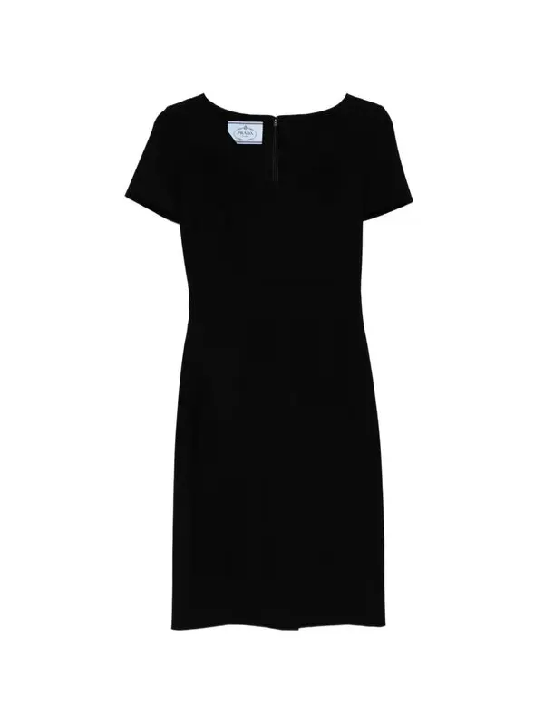 Prada V-neck Short-sleeve Dress