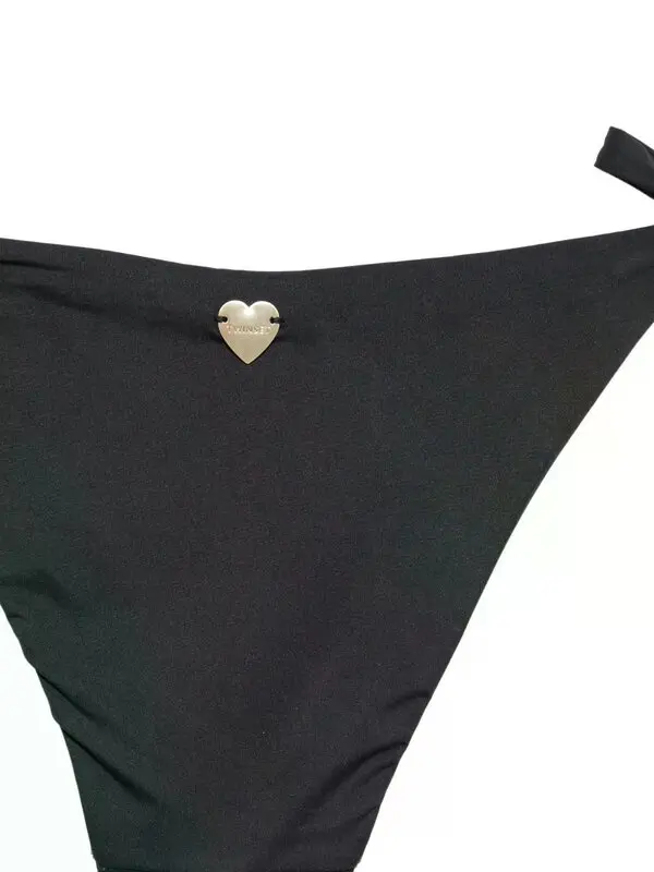 TWINSET Heart-plaque Side-tie Bikini Bottoms - Black
