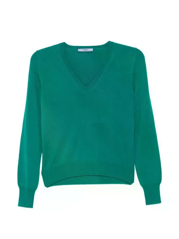 Prada V-neck Cashmere Sweater