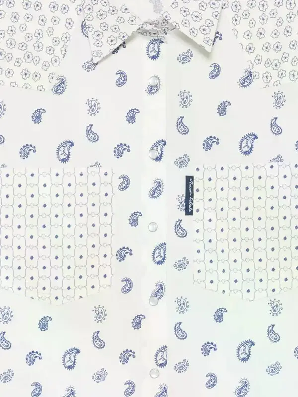 Maison Labiche Paisley-print Patch-detail Shirt